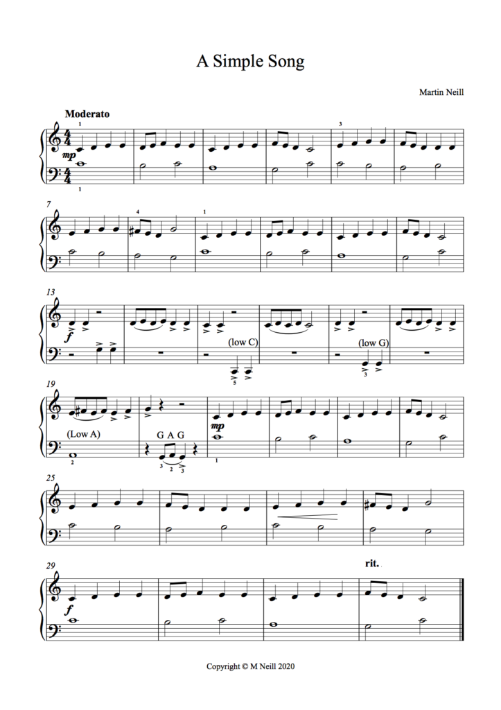 A Simple Song - PianoTunes