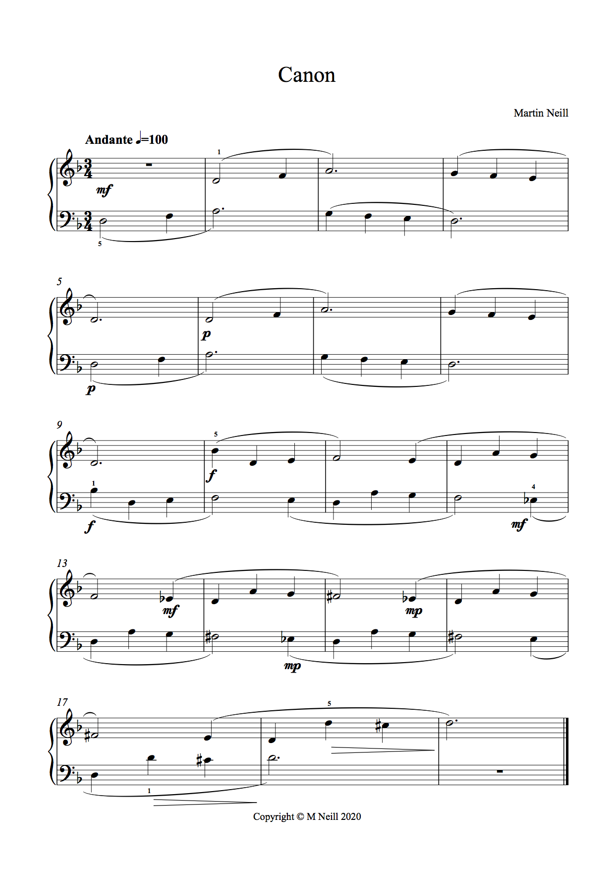 Canon - PianoTunes