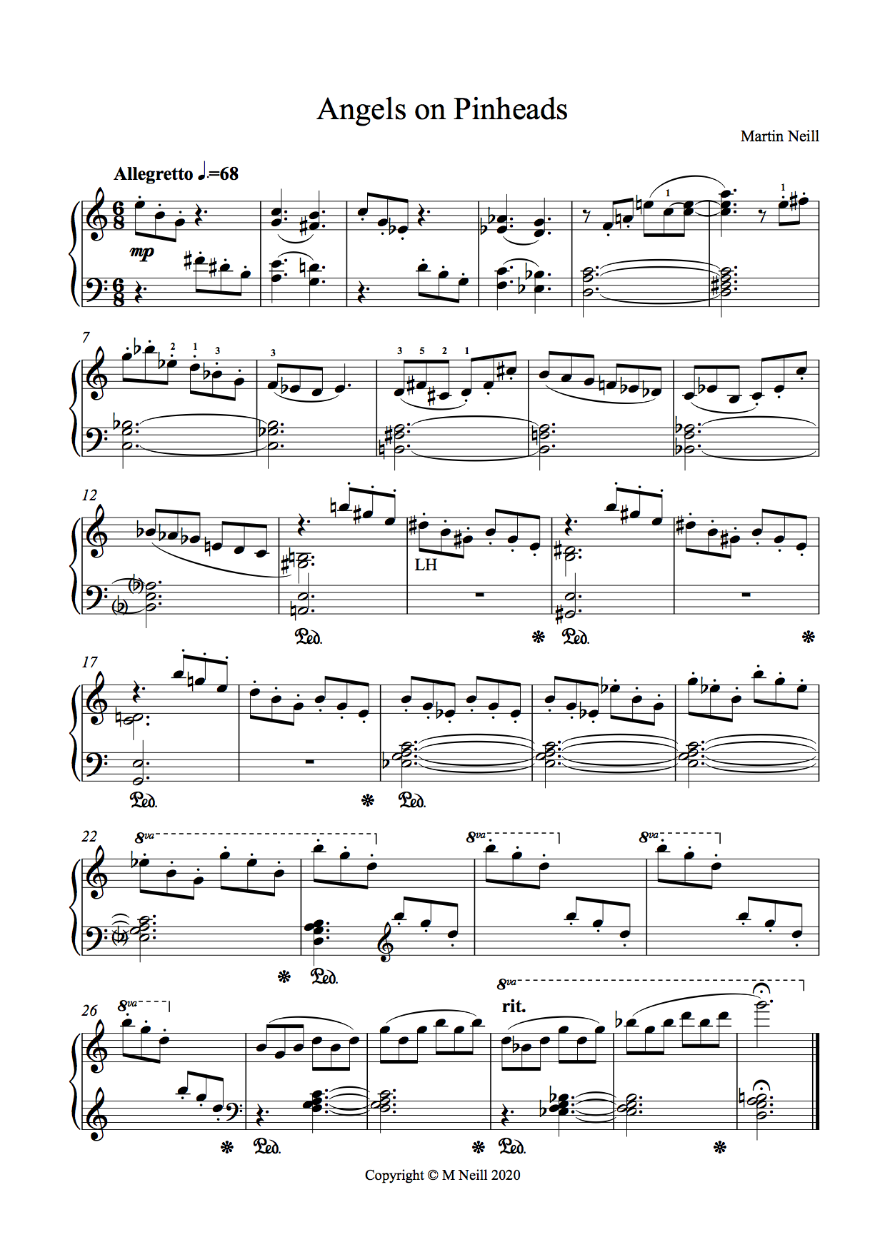 Angels on Pinheads - PianoTunes