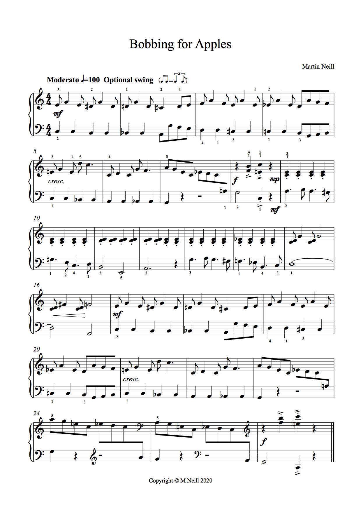 Bobbing for Apples - PianoTunes
