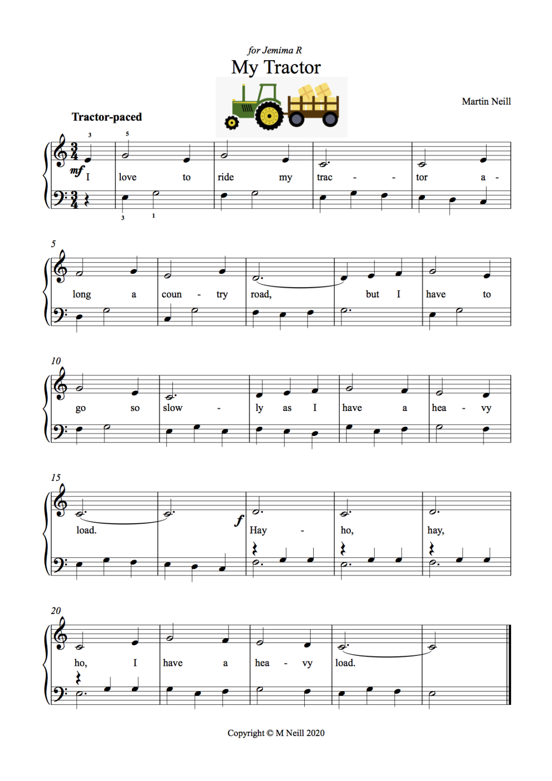 My Tractor - PianoTunes