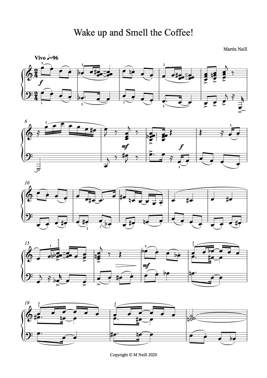 Wake up and Smell the Coffee! - PianoTunes