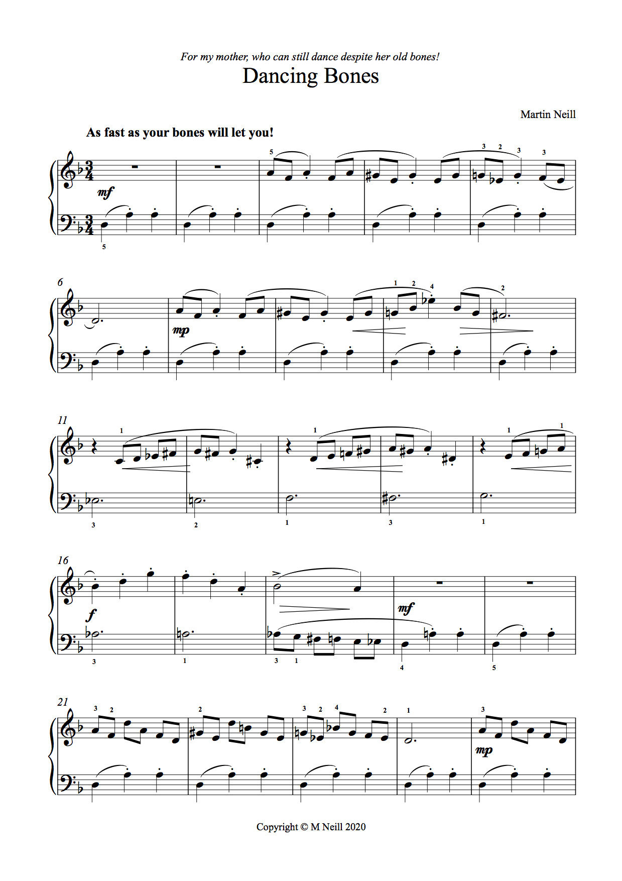 Dancing Bones - PianoTunes