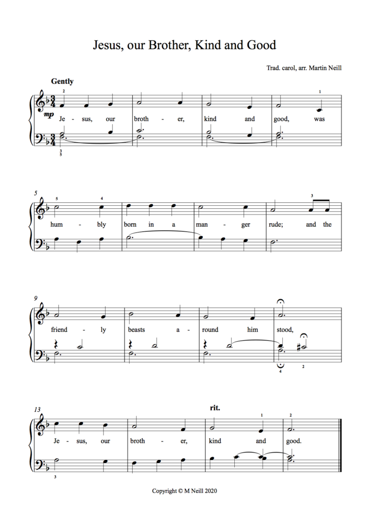 Jesus, our Brother, Kind and Good - PianoTunes