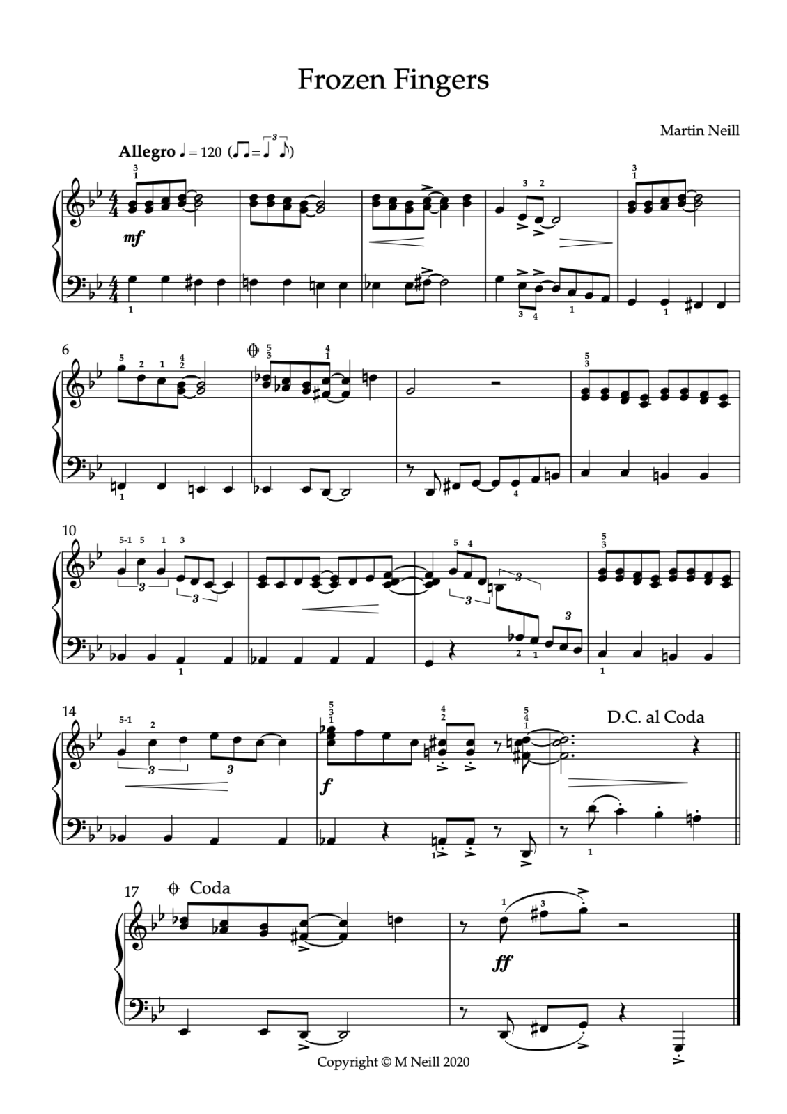 Frozen Fingers - PianoTunes