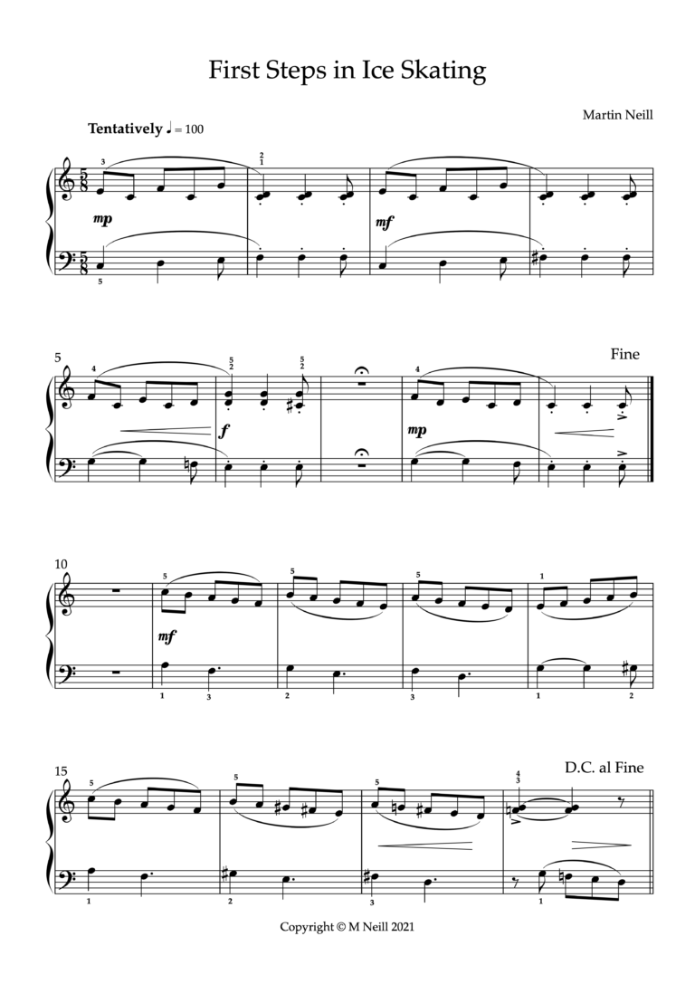 First Steps in Ice Skating - PianoTunes