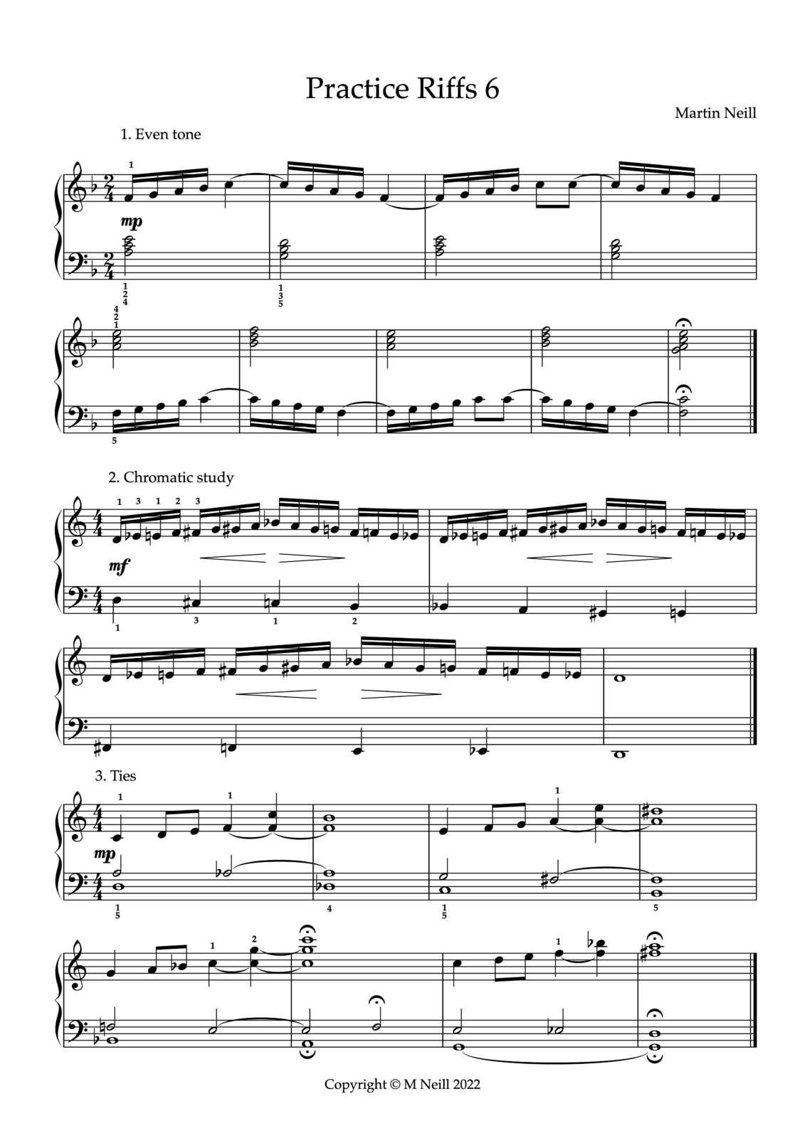 Practice Riffs 6 - PianoTunes