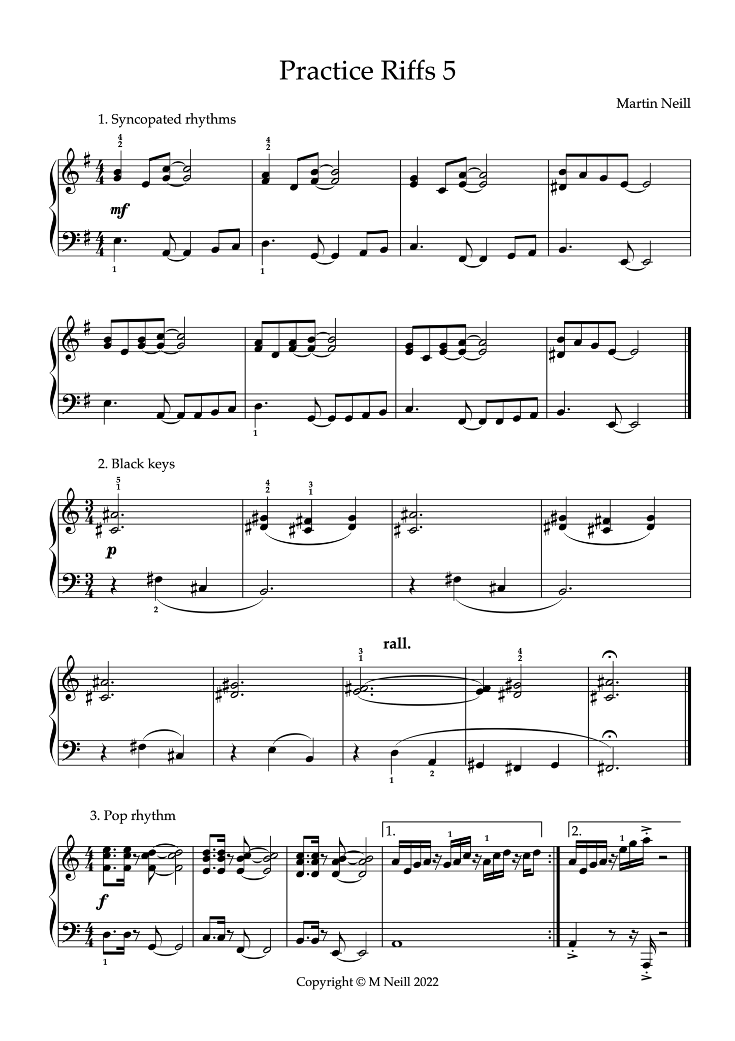 Practice Riffs 5 - PianoTunes