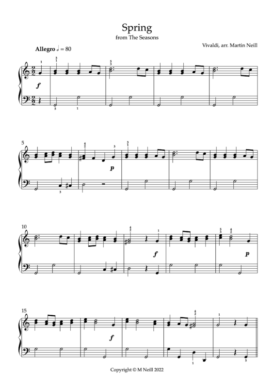 Spring from The Seasons - PianoTunes