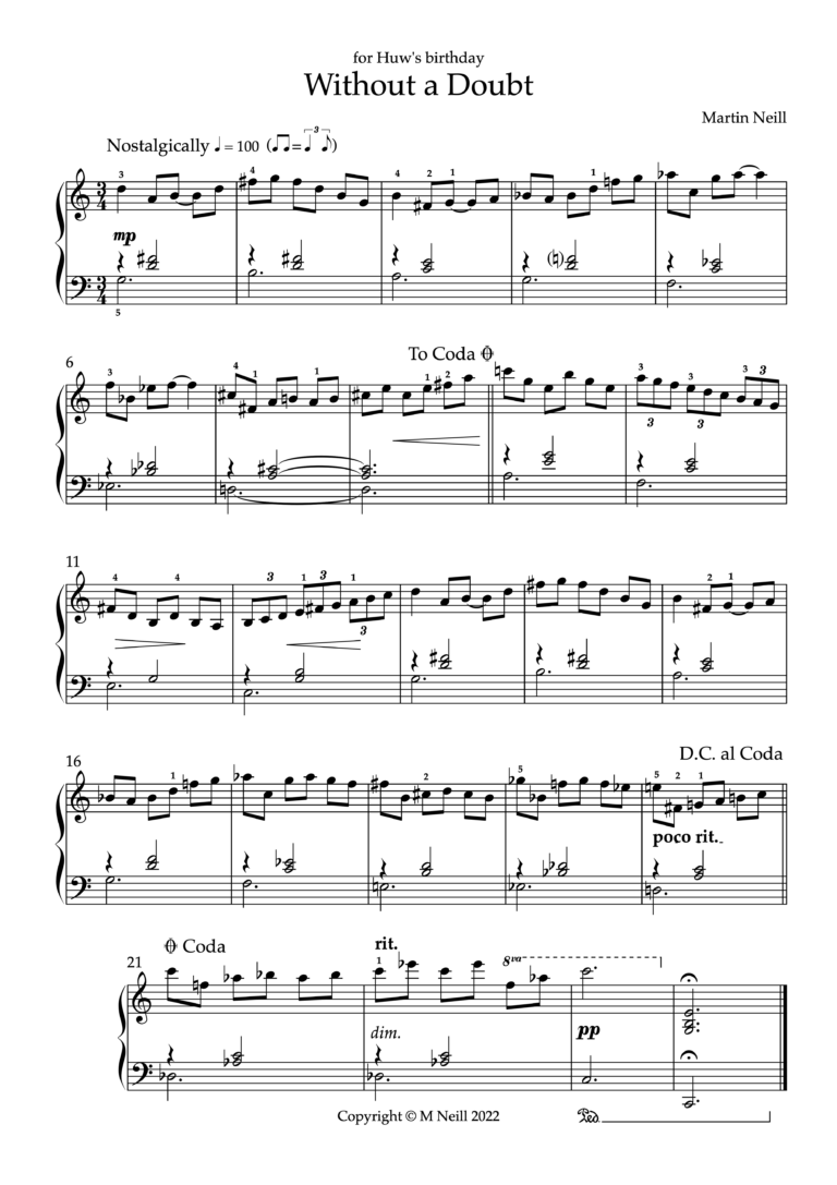 Without a Doubt - PianoTunes