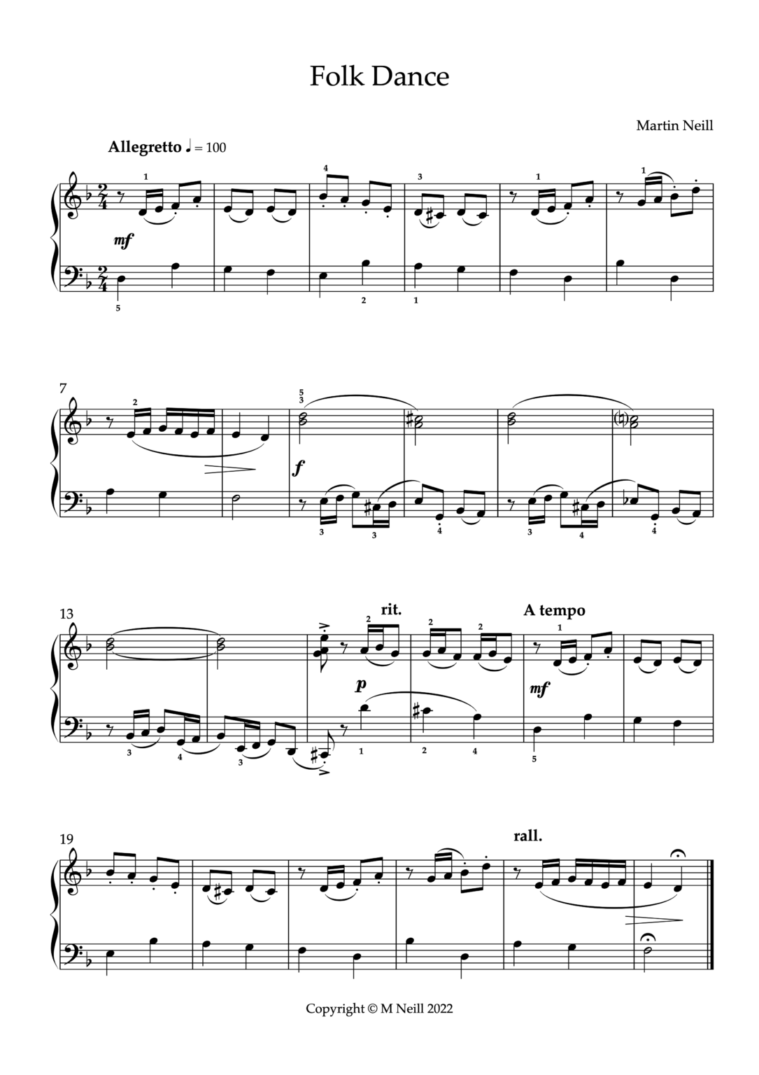 Folk Dance - PianoTunes