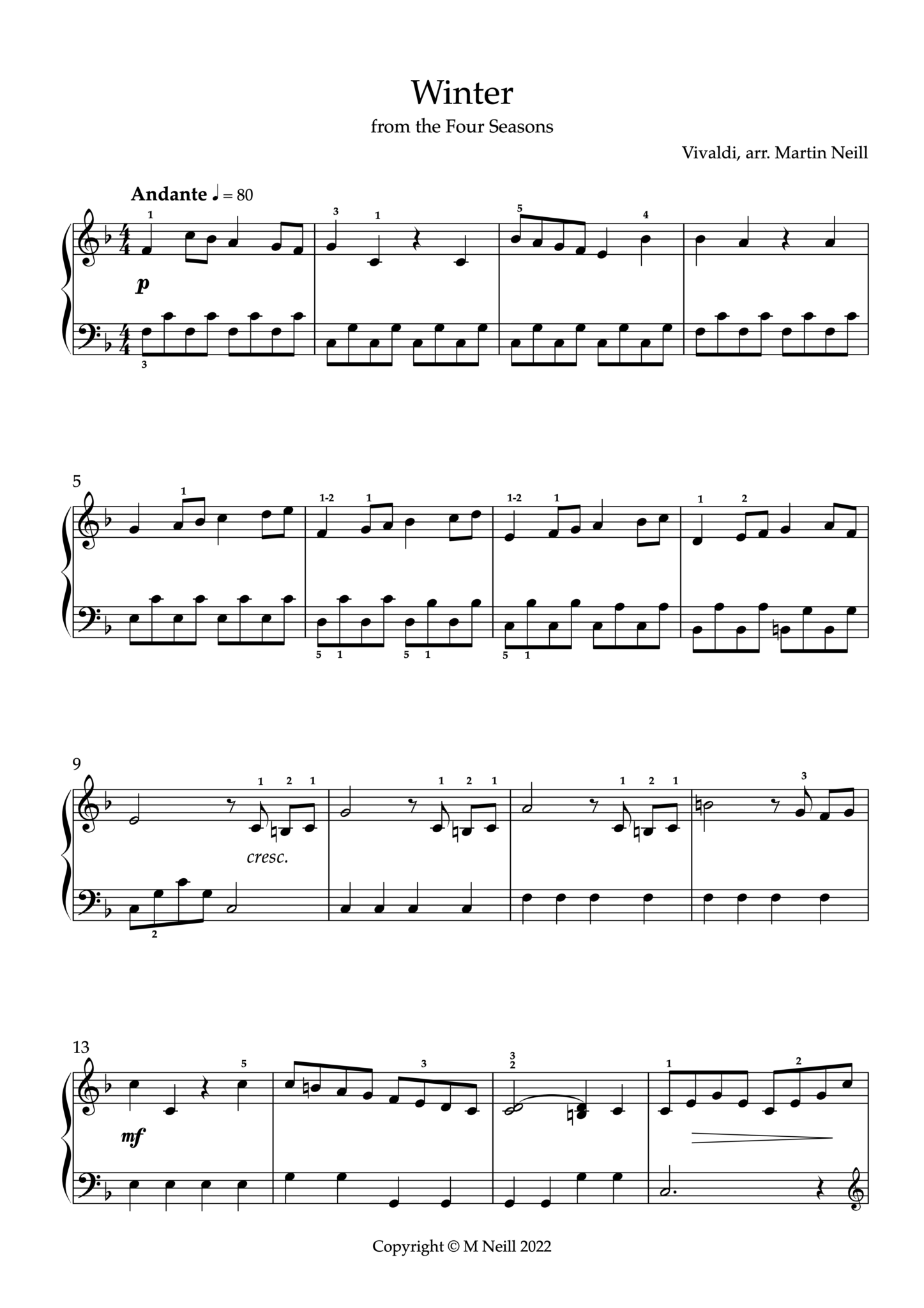 Winter from the Four Seasons - PianoTunes