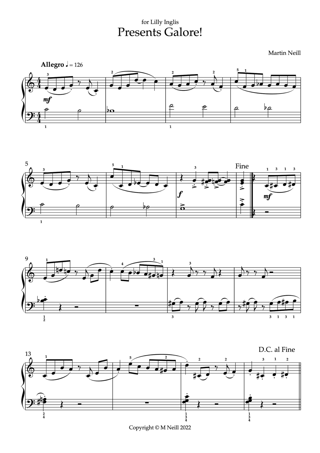 Sight Reading Grade 2 Set 1 - PianoTunes