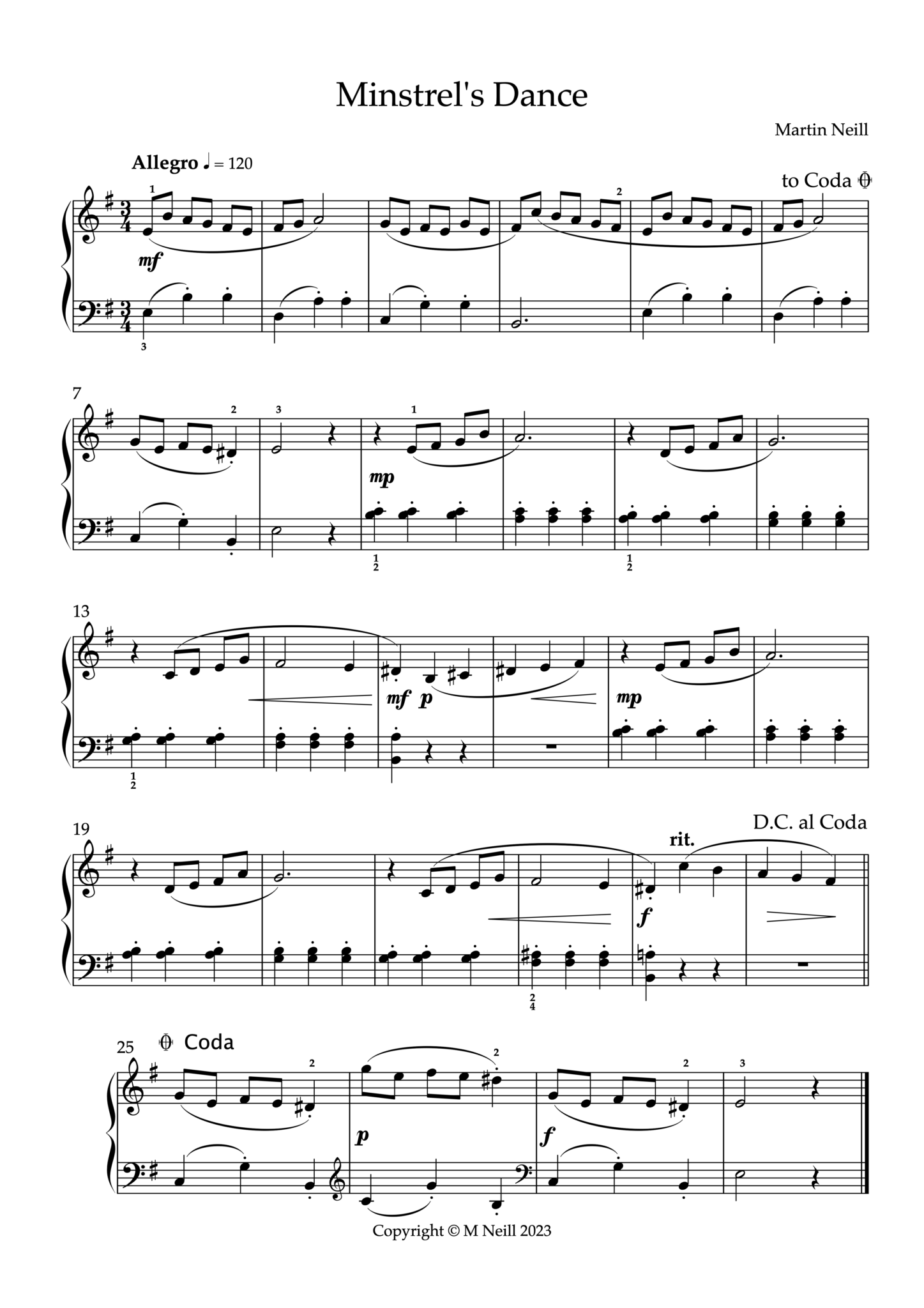 Minstrel's Dance - PianoTunes